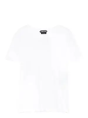 TOM FORD Logo-embroidered Cotton T-shirt - White