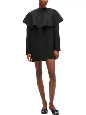 GANNI Circle Collar Dress - Black