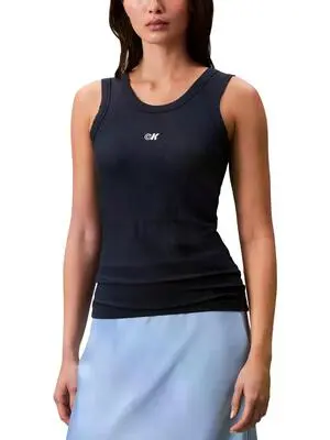 CALVIN KLEIN CK Logo Ribbed Tank Top
