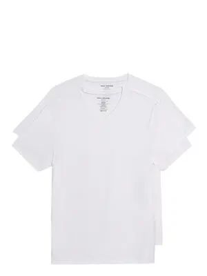 Mack Weldon Cloud V Neck Tee, Pack Of 2 - Bright White