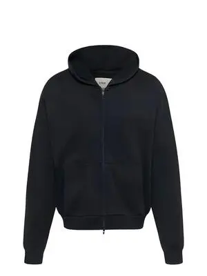 O.FILES Origami Zip-up Hoodie - Black