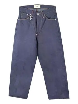 O.FILES Straight Leg Jeans With Clip Detail - Blue