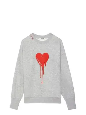 Zadig&Voltaire Flowing Heart" Sweatshirt - Grey