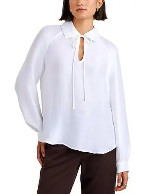 BELLA DAHL Collared Raglan Sleeve Top