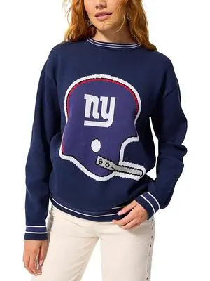 Terez New York Giants 1961 Helmet Jacquard Crewneck Sweater - New York Giants - Navy