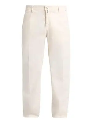 Kiton Straight Leg Cotton-stretch Pants - Stone