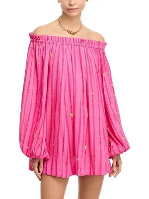 CONIGLIO PALM BEACH Worth Mini Dress - Lane Lines Pink Float