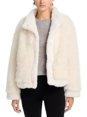 Love Token Faux Fur Jacket - Ivory