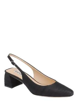 Badgley Mischka Oaklee Slingback Pumps - Black Silk
