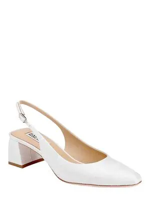 Badgley Mischka Oaklee Slingback Pumps - Ivory Silk