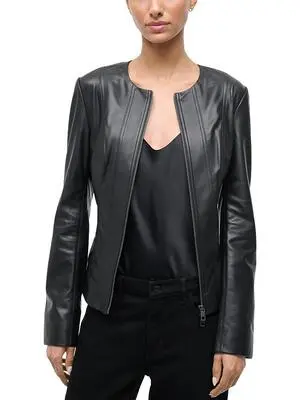 STAUD Wells Leather Jacket