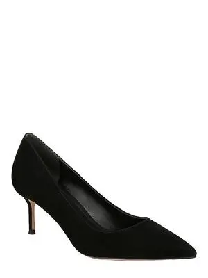 Veronica Beard Suede Rita Pointed Pumps - Black