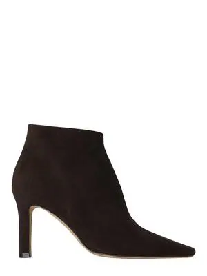THE ROW Carla 80 Suede Boots - Lacquer Brown