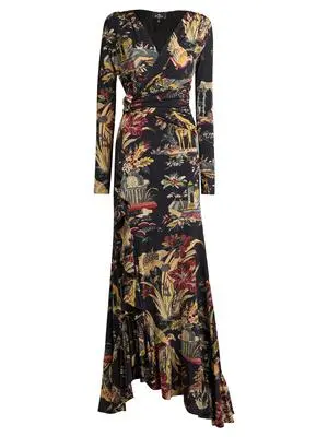 Etro Printed Wrap-front Maxi Dress - Multi