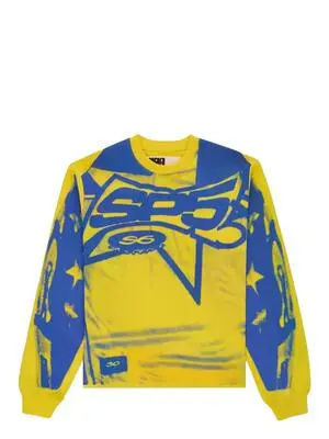 SP5DER Long-sleeve Graphic-poink T-shirt - Yellow