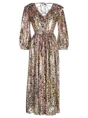 HAYLEY MENZIES Abstract-pattern Print V-neck Dress - Multicolour