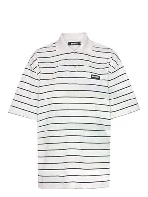 ROTATE BY BIRGER CHRISTENSEN Striped Polo Shirt - Neutrals