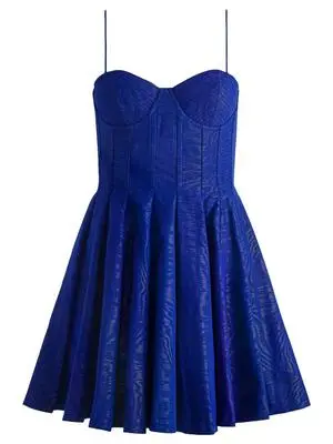 Alice + Olivia Adara Bustier Mini Dress - Blue