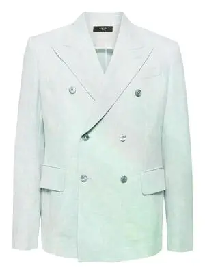 Amiri Cross Hatch Mélange-effect Blazer - Blue