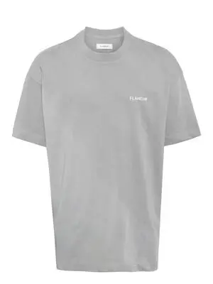 FLANEUR Logo-print Cotton T-shirt - Grey