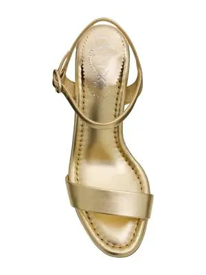 CHRISTIAN LOUBOUTIN 85mm Miss Jane Metallic Leather Sandals - Platine