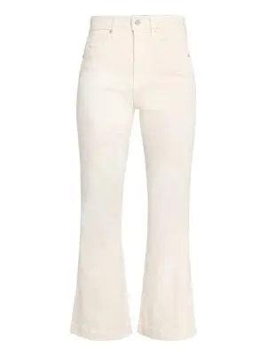 Veronica Beard Carson Ankle Flare Jeans - Ecru