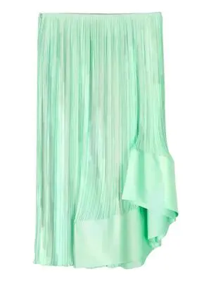 LANVIN Asymmetric Pleated Skirt - Green