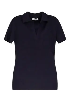 Max Mara Albero Virgin Wool Polo Shirt - Blue