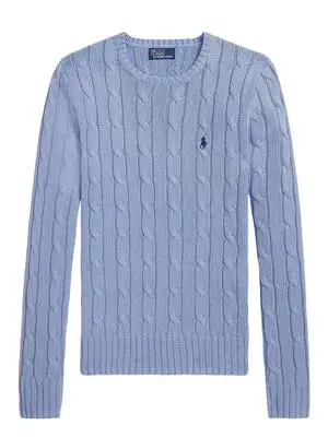 Polo Ralph Lauren Cotton Sweater With Embroidered Logo - Blue
