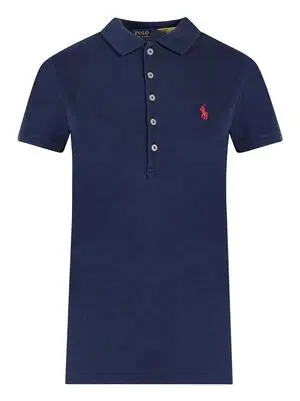 Polo Ralph Lauren Cotton Blend Polo Shirt With Embroidered Logo - Blue