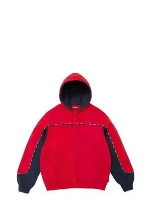 Supreme Piping Zip Hoodie - Red