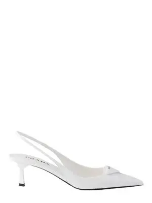 Prada Triangle-logo Pumps - White