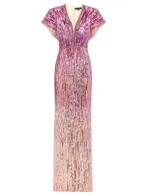 Jenny Packham Sequin Embellished Gown - Purple