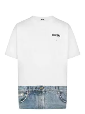 Moschino Printed-detail Cotton T-shirt - White