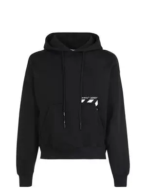Off-White Diagonal Pocket Skate Hoodie - Black