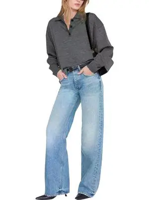 ANINE BING Buttoned Polo Top