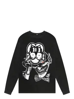 CHITO Mask Graphic-print Long-sleeve T-shirt - Black
