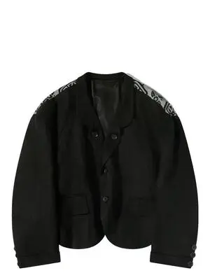 CHRISTOPHER NEMETH Jacquard Shoulder Jacket - Black