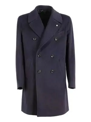 LUIGI BIANCHI MANTOVA Double-breasted Coat - Blue
