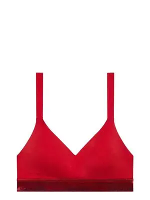 Calvin Klein Logo-trim Bra - Red