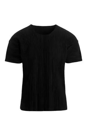 Issey Miyake Pleated T-shirt - Black