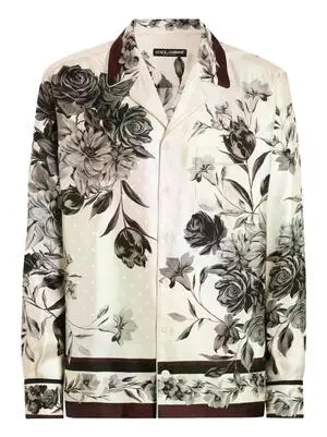 Dolce & Gabbana Floral-print Shirt - Neutrals