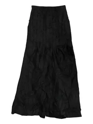 MEDEEA Wrinkled Maxi Skirt - Black