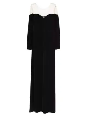 CRISTALLINI Rafaela Long-sleeve Maxi Dress - Black