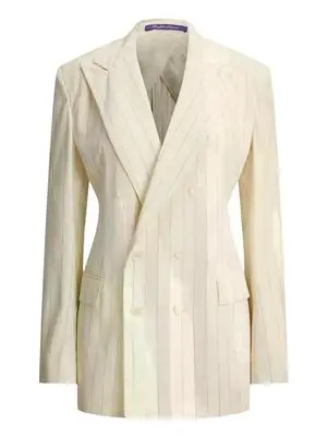Ralph Lauren Double-breasted Striped Ramona Jacket - Neutrals