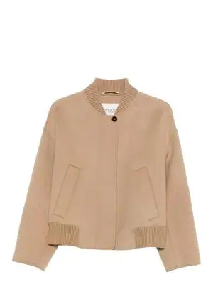Marc O'polo Ribbed Bomber Top - Neutrals
