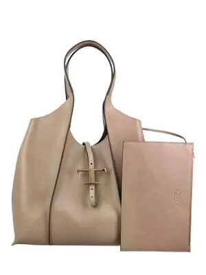 TOD'S T-buckle Tote Bag - Neutrals