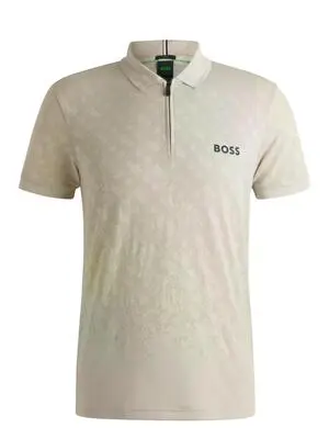 BOSS Monogram-pattern Polo Shirt - Neutrals