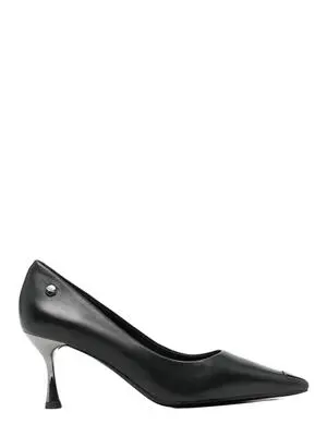CULT Metal-heel Leather Pumps - Black