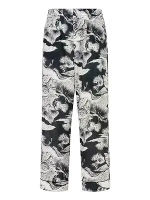 Moschino Floral-print Trousers - Black